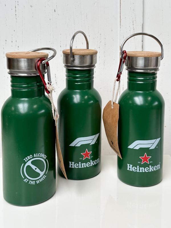 3 Heineken metalen waterflessen nieuw | juli 2025 - Webshop van ...
